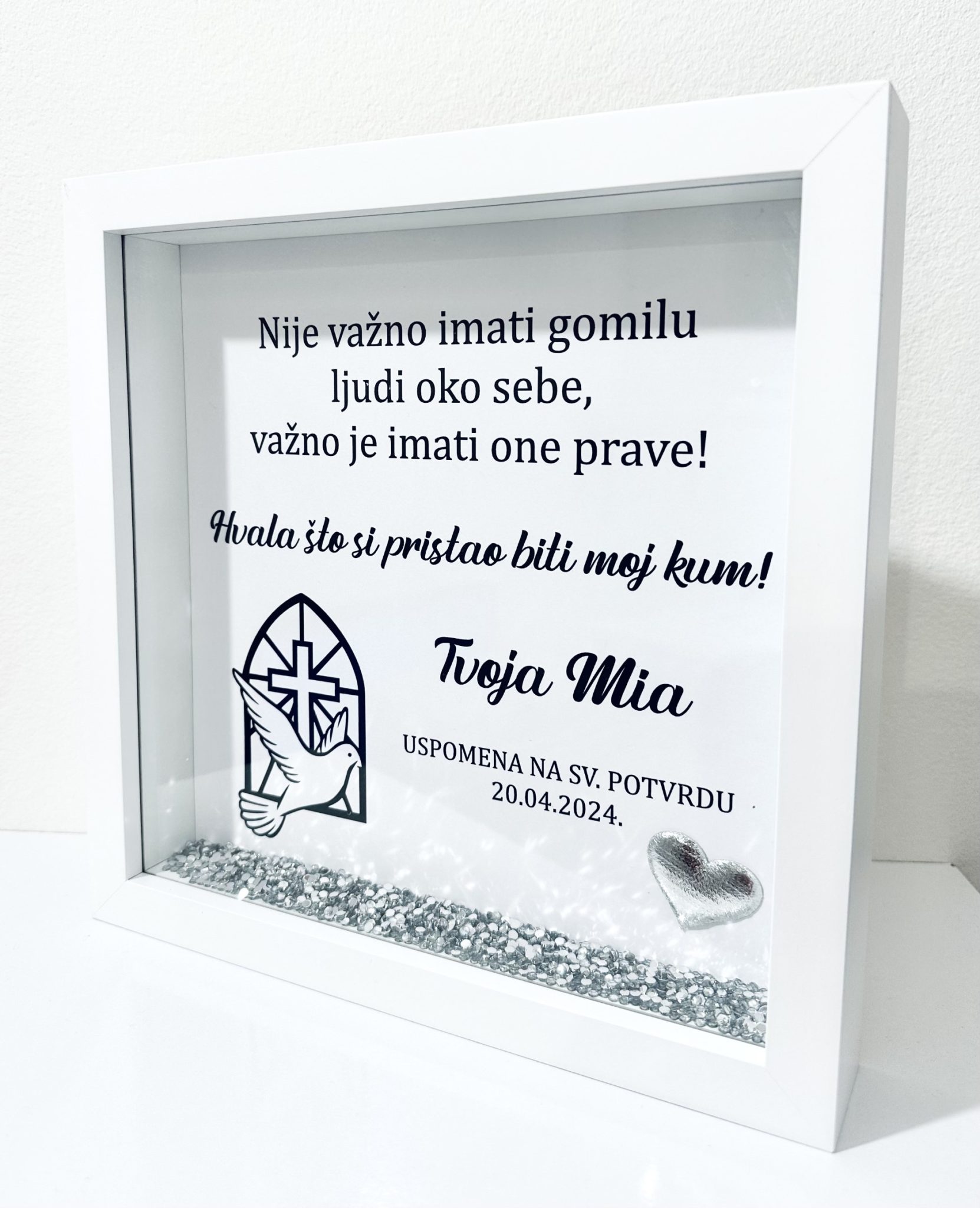 Uspomena (zahvala) za kumove na svetoj potvrdi / krizmi - Dizajn 1 - MS ...