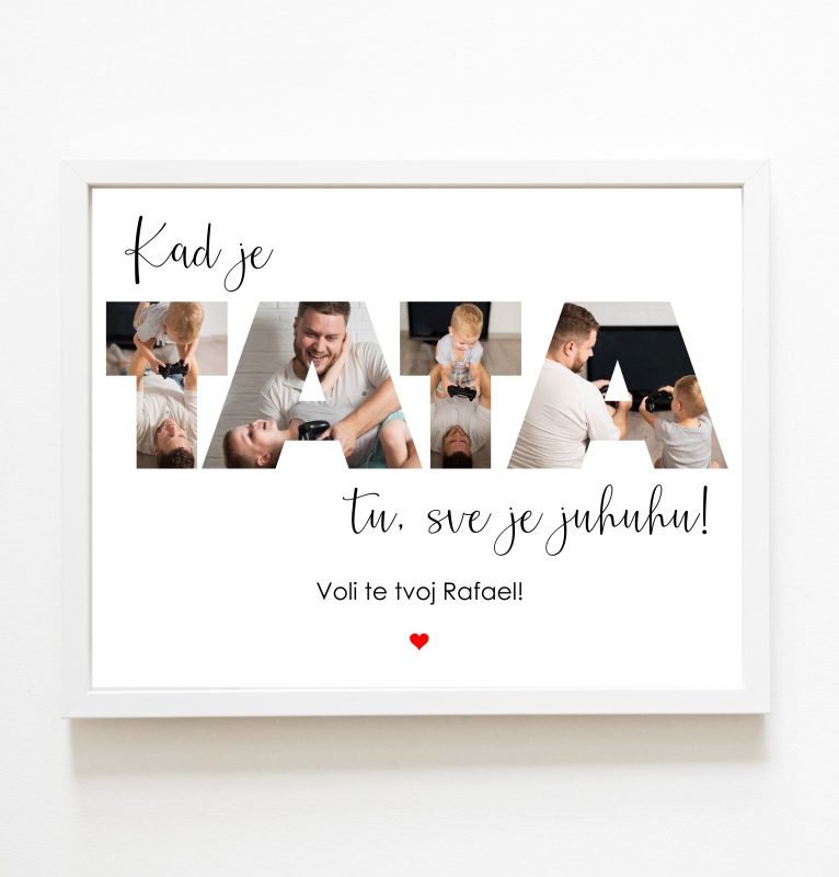 Personalizirani poster - Tata (sa slikama) - MS Store